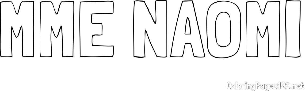 MME NAOMI Coloring Page