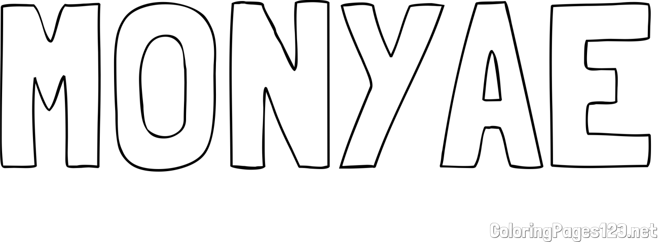 MONYAE Coloring Page