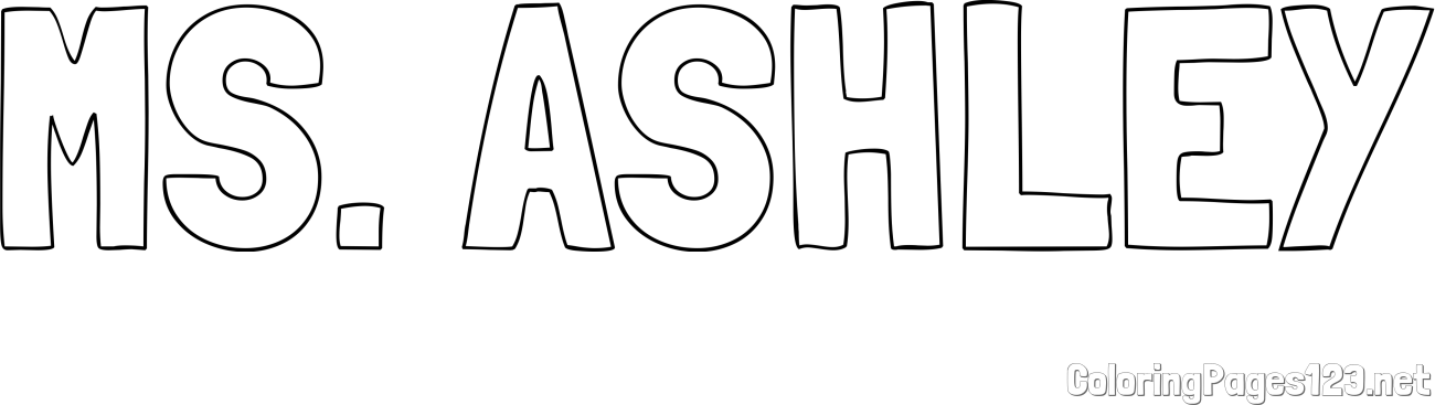MS. ASHLEY Coloring Page