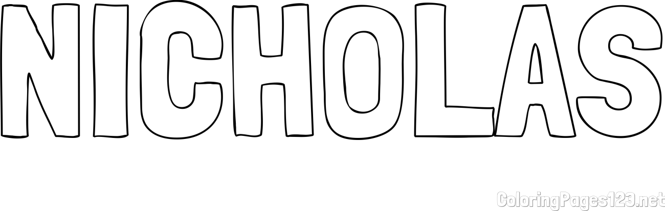 NICHOLAS Coloring Page