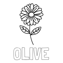 OLIVE Coloring Page