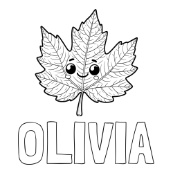 OLIVIA Coloring Page