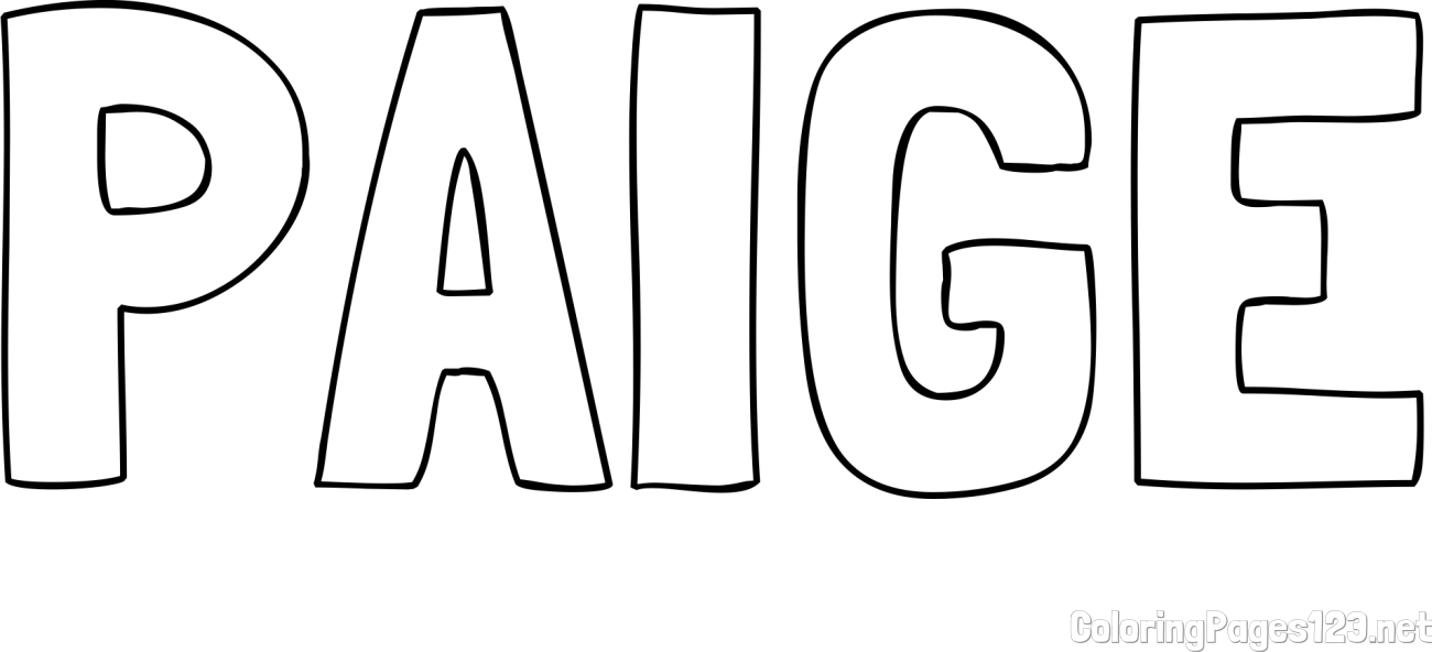 PAIGE Coloring Page