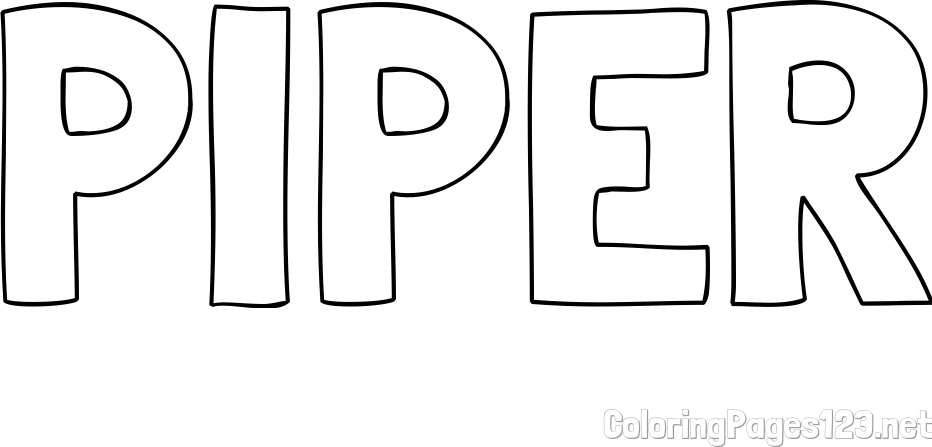PIPER Coloring Page