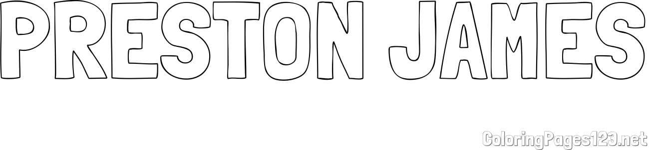 PRESTON JAMES Coloring Page