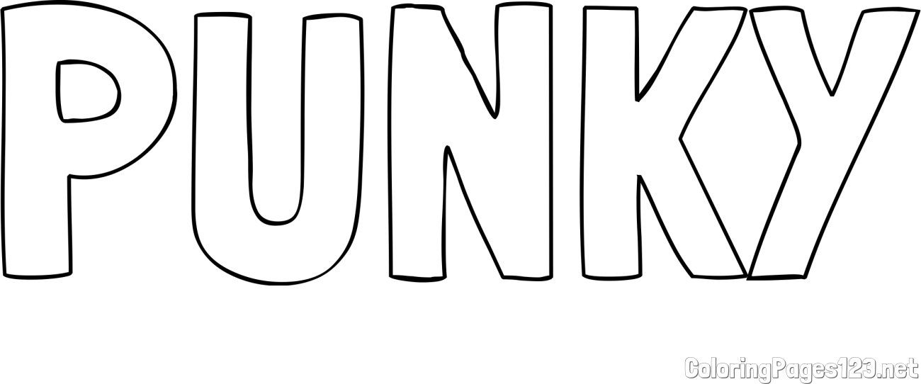 PUNKY Coloring Page