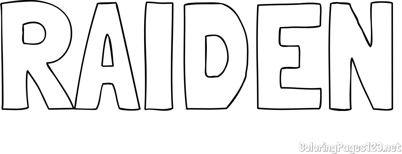 RAIDEN Coloring Page