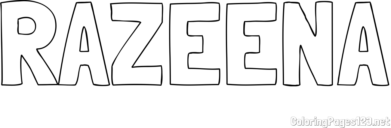 RAZEENA Coloring Page