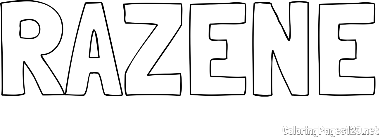 RAZENE Coloring Page