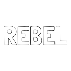 REBEL Coloring Page