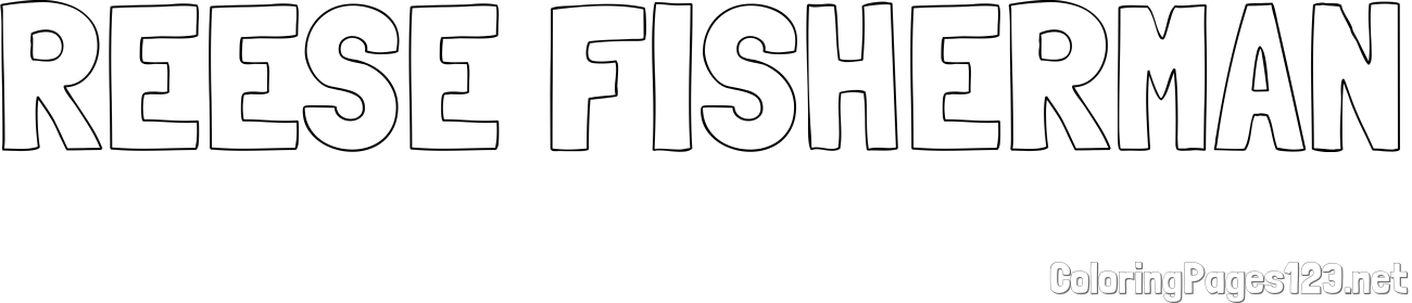 REESE FISHERMAN Coloring Page
