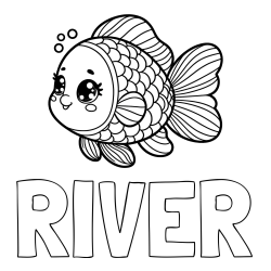RIVER Coloring Page