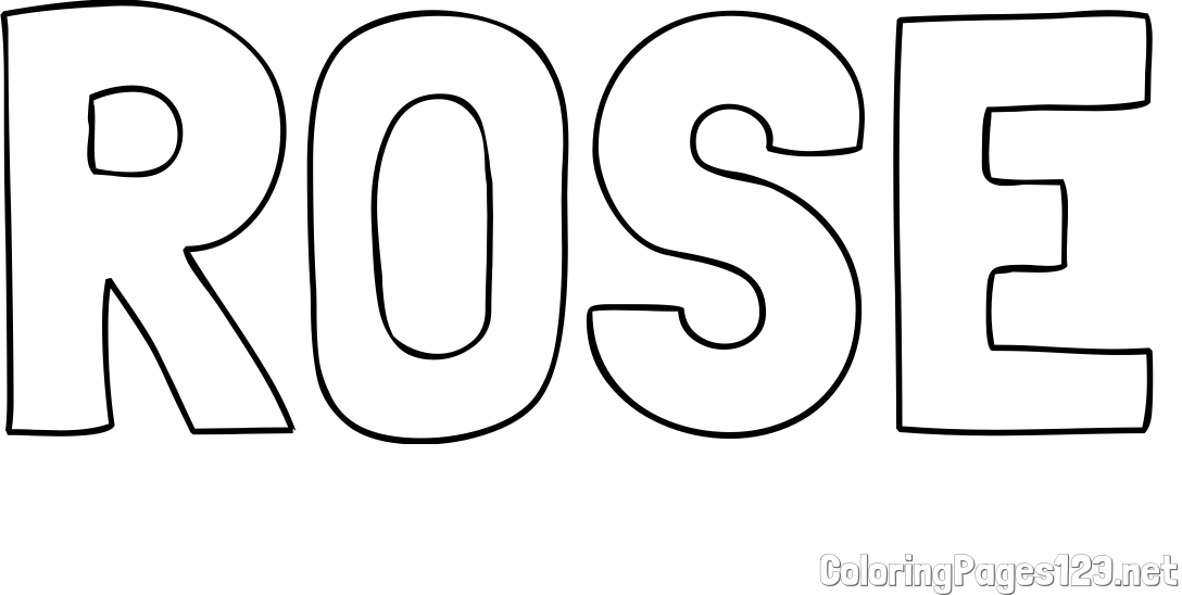 ROSE Coloring Page
