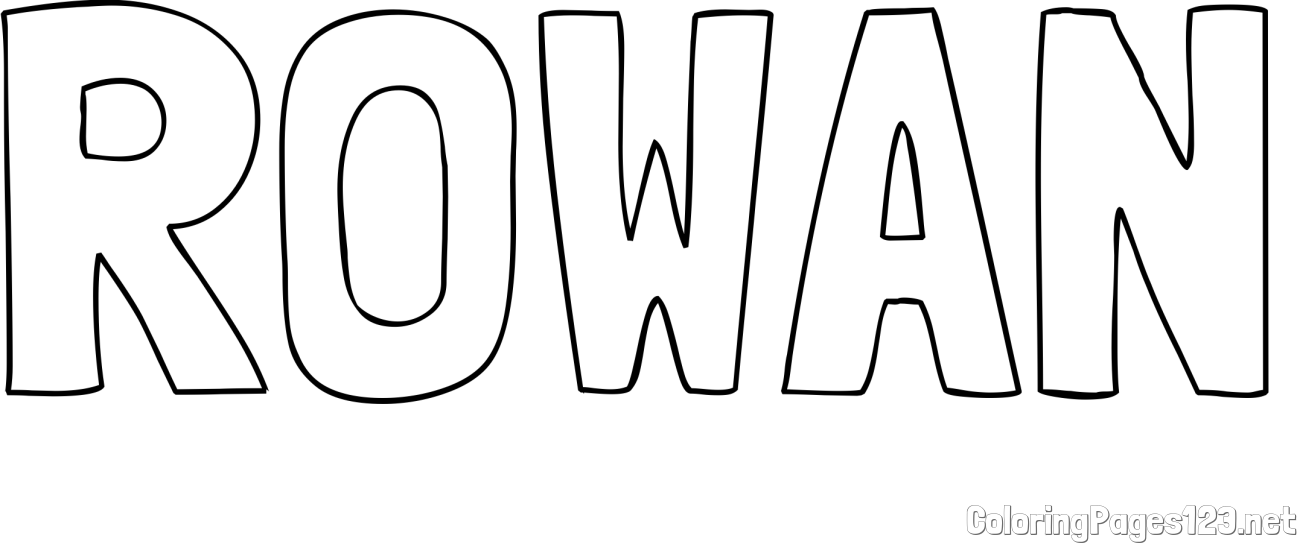 ROWAN Coloring Page