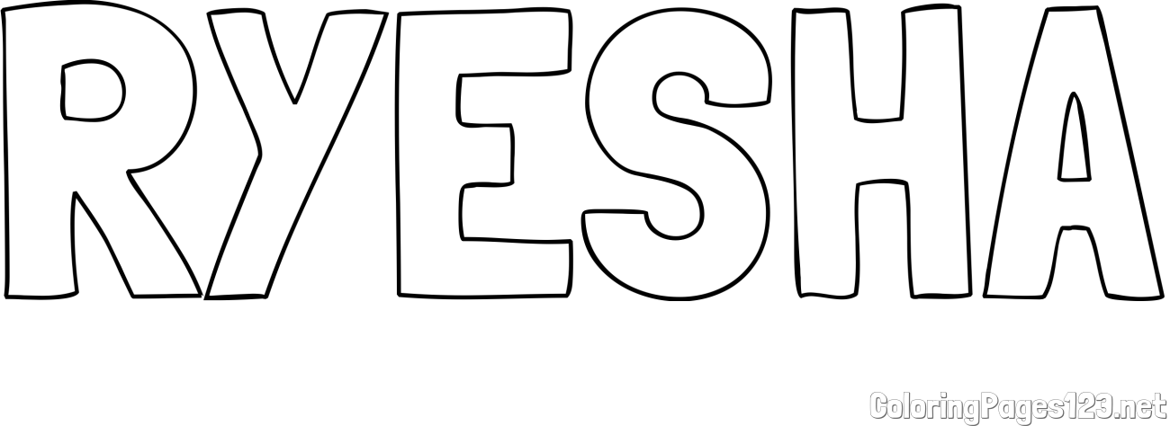 RYESHA Coloring Page