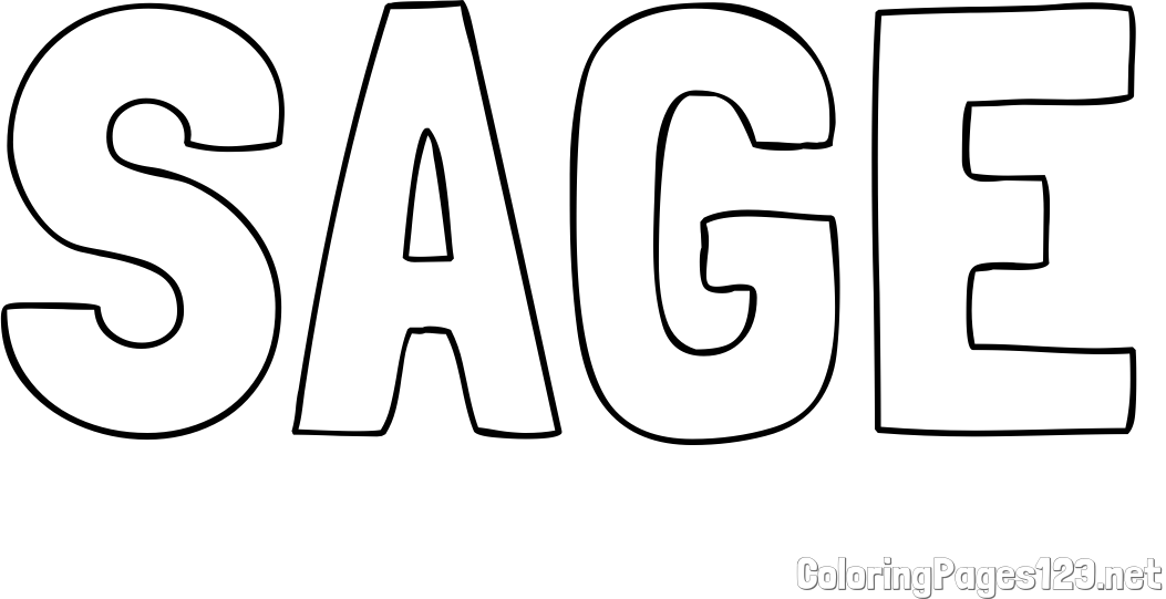 SAGE Coloring Page