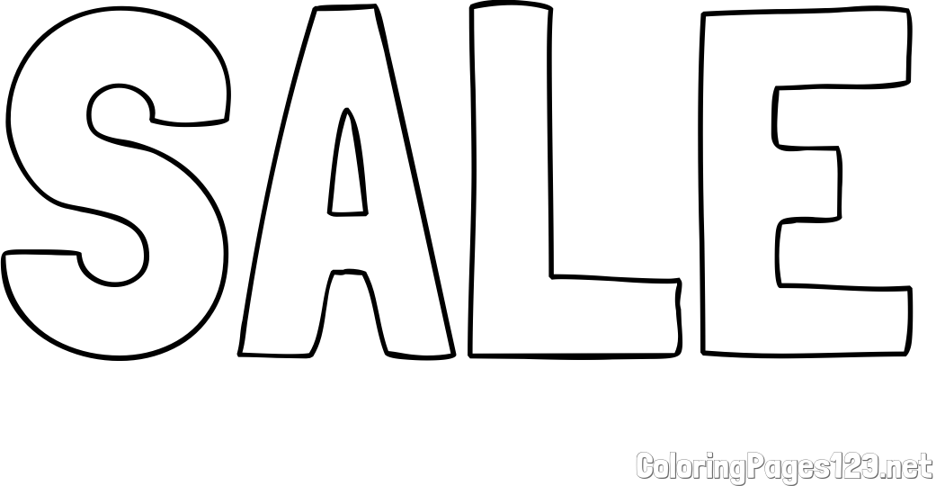 SALE Coloring Page
