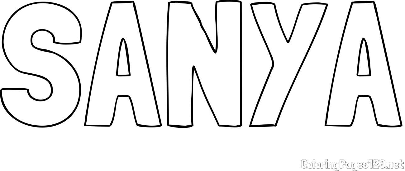 SANYA Coloring Page