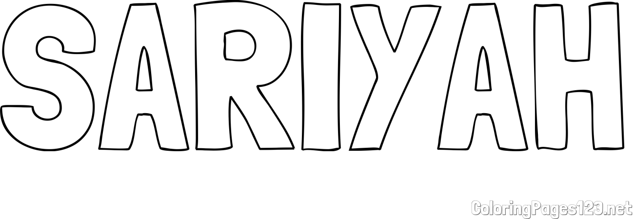 SARIYAH Coloring Page
