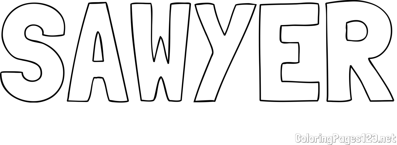 SAWYER Coloring Page