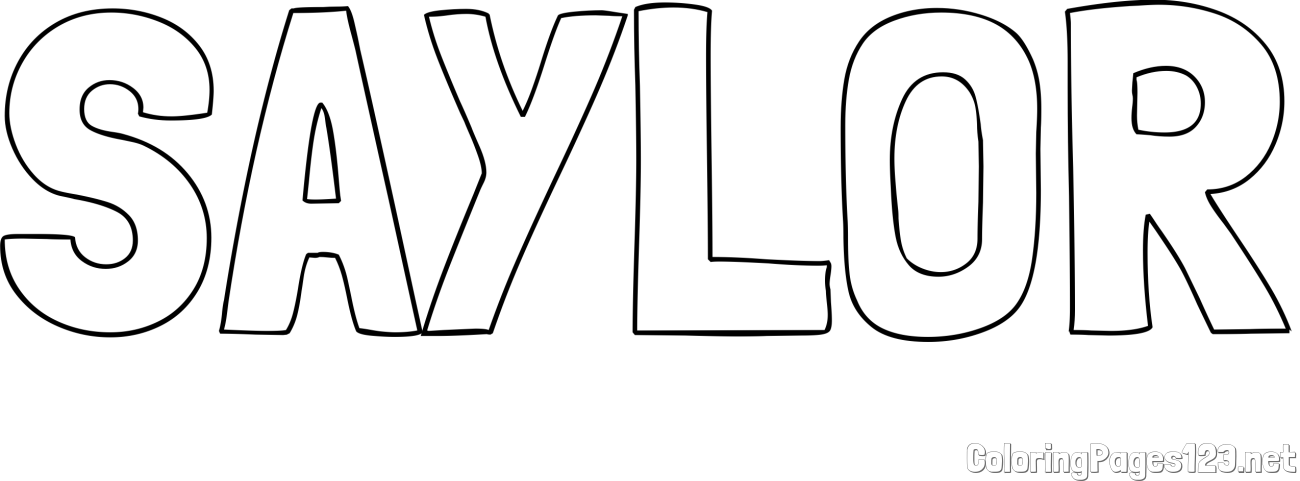 SAYLOR Coloring Page