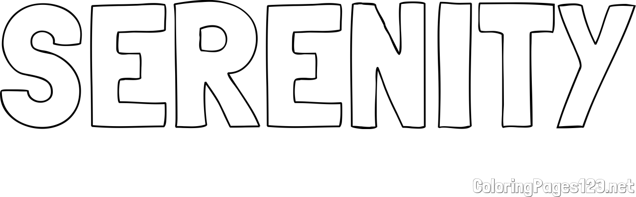 SERENITY Coloring Page