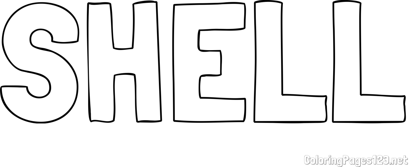 SHELL Coloring Page