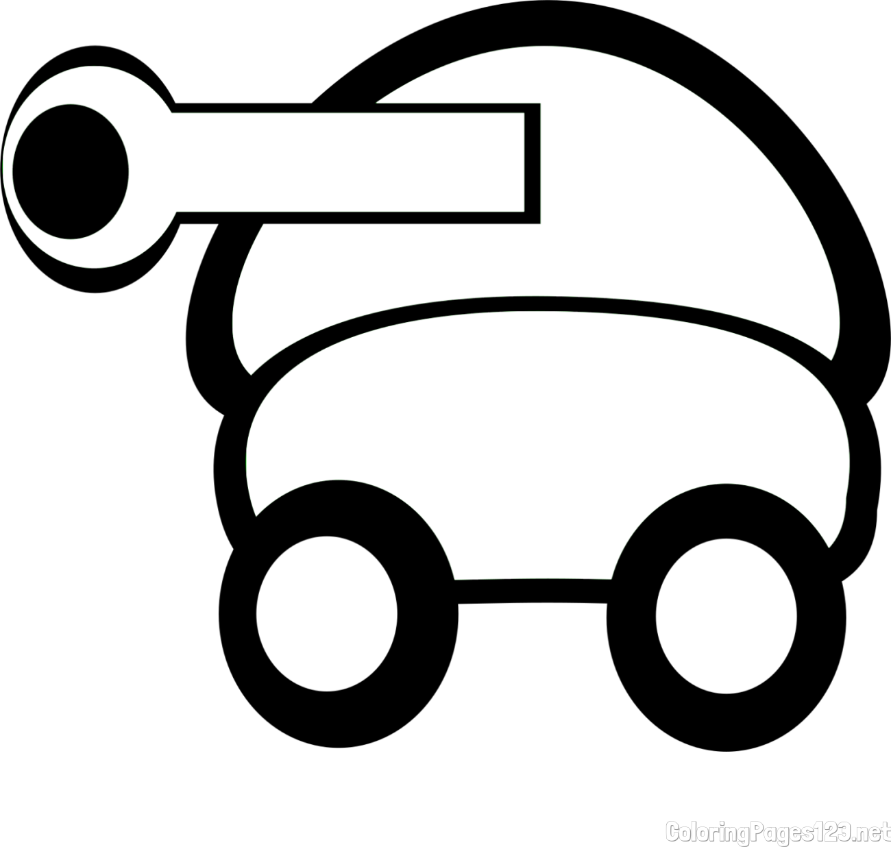 Simple Tank Coloring Page