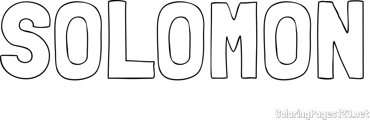 SOLOMON Coloring Page