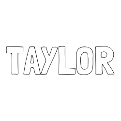 TAYLOR Coloring Page