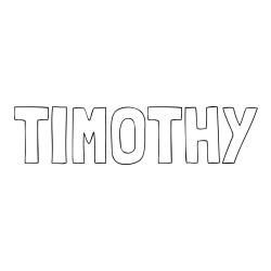 TIMOTHY Coloring Page