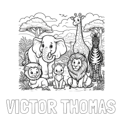VICTOR THOMAS Coloring Page and Beautiful Animal Coloring Page - Lion ...
