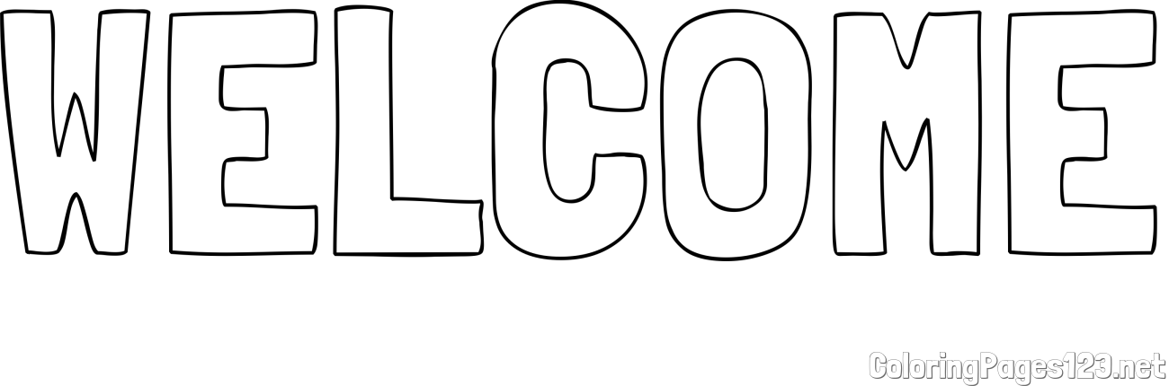 WELCOME Coloring Page