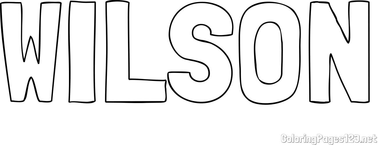 WILSON Coloring Page