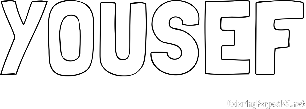 YOUSEF Coloring Page
