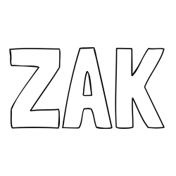 ZAK Coloring Page