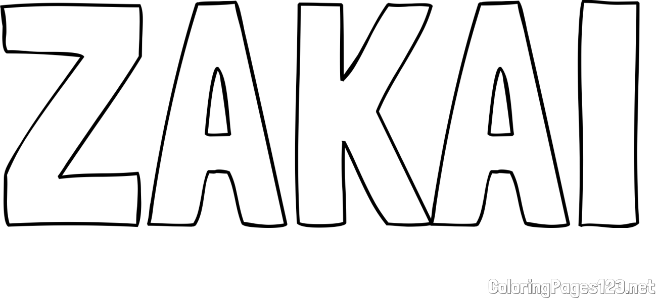 ZAKAI Coloring Page