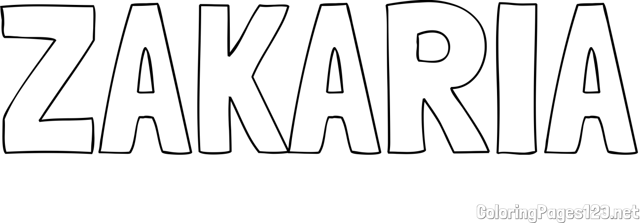 ZAKARIA Coloring Page