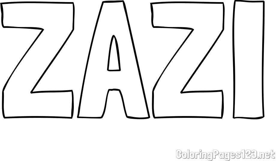 ZAZI Coloring Page